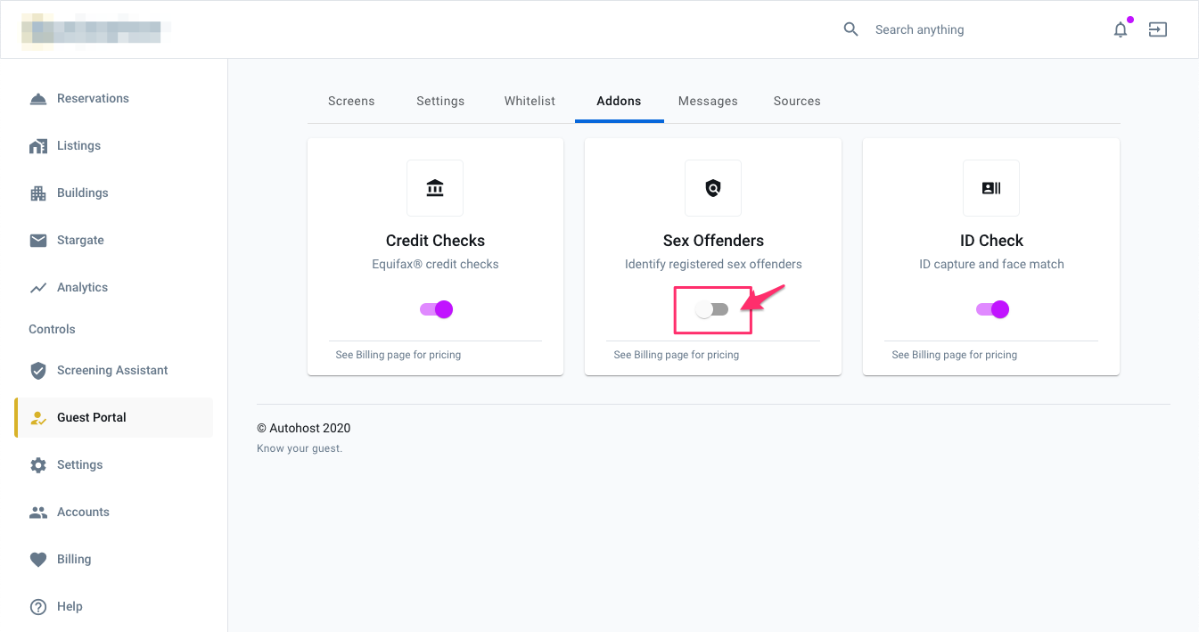 Sex Offender Search | Autohost Docs